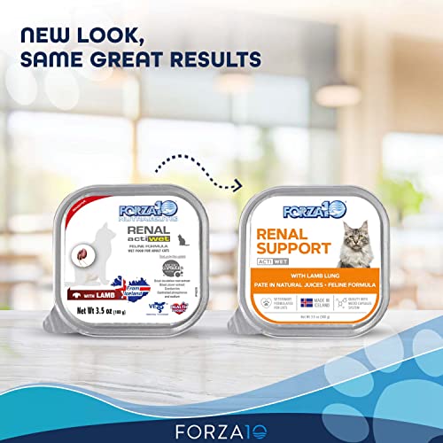 Forza10 Wet Renal Care Cat Food with Lamb, 3.5 Ounce Can Kidney Support and Renal Health, 12 Pack