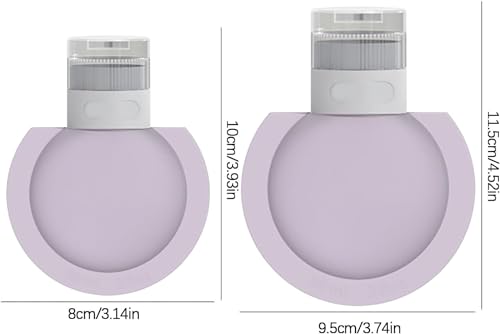 GAMAK 3Pcs Set Travel Bottles For Toiletries, Portable Silicone Travel Refillable Toiletry Bottle, 90ml/3oz Leakproof Squeezable Containers, for Shampoo, Conditioner, Lotion, Body Wash (S)