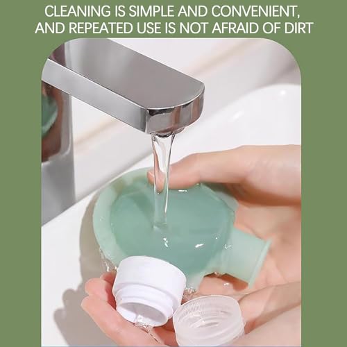 GAMAK 3Pcs Set Travel Bottles For Toiletries, Portable Silicone Travel Refillable Toiletry Bottle, 90ml/3oz Leakproof Squeezable Containers, for Shampoo, Conditioner, Lotion, Body Wash (S)