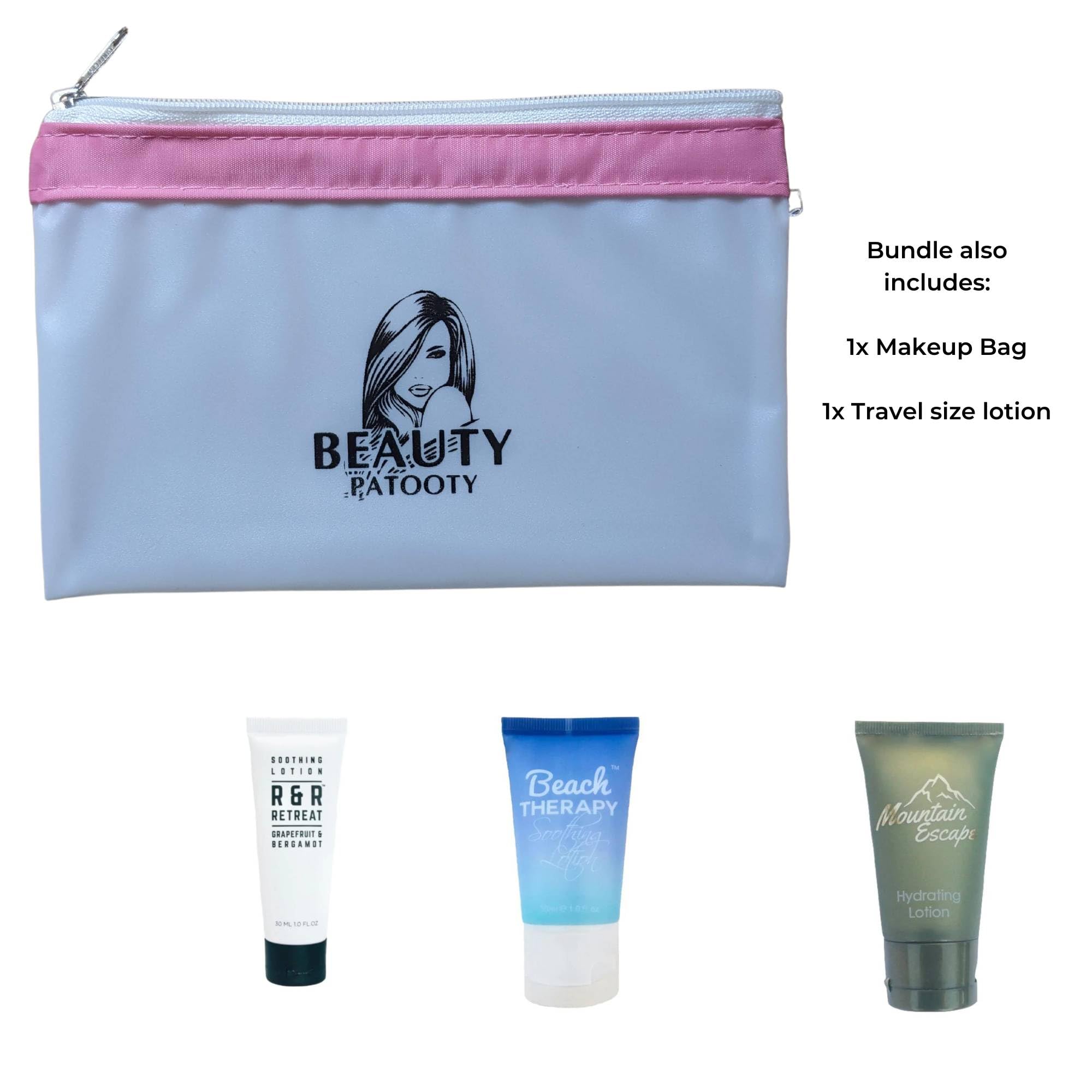 Ion Hard Water Shampoo And Conditioner Bundled With A Beauty Patooty Makeup Bag And Travel-Sized Lotion