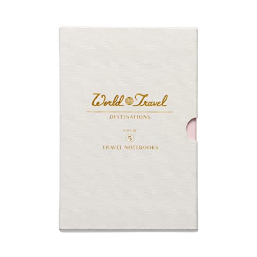DesignWorks Ink Set of 5 Travel Notebook Set | Travel Planner Includes Prompts with Trip Budget, Goals, Packing List, & Trip Log - Adventure Keepsake from Anderson Design World (JTBS-2022AD)