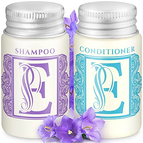 Luxury Travel Size Shampoo & Conditioner Set (1 Fl Oz, total 100 Pices), Grade-A Ingredients and Gift Packaging, Bulk Hotel Amenities and Toiletries by EcoEarth