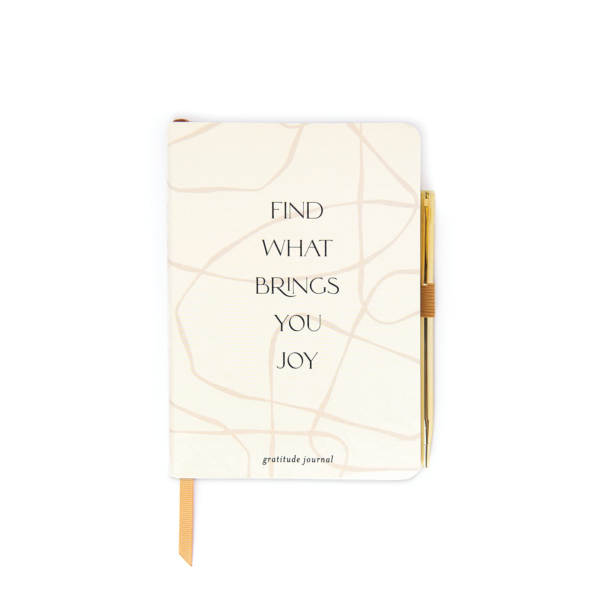 DesignWorks Ink Gratitude Journal with 196 Guided Pages for Daily Thoughts and Goals with Pen and Ribbon Marker | Undated Daily Mindfulness Journal, Brings You Joy