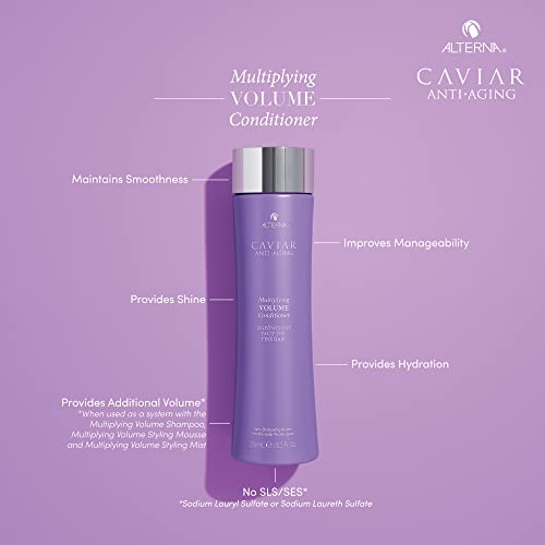 Alterna Caviar Anti-Aging: Mutiplying Volume Consumer Kit with Shampoo 1.35 Fl. Oz. + Conditioner 1.35 Fl. Oz. + Styling Mist 0.85 Fl. Oz. (Personal Size + Travel Size)(Pack of 1)