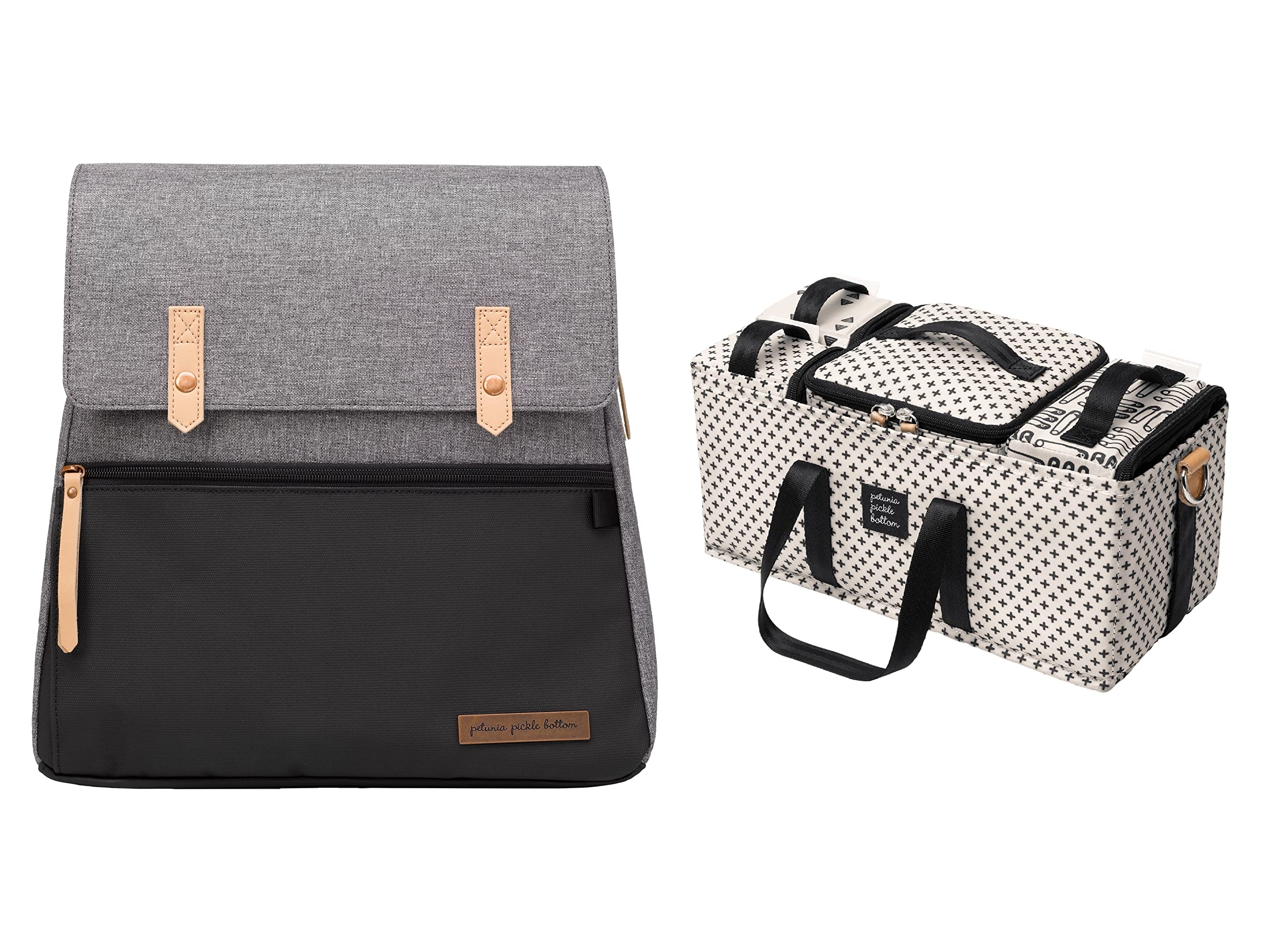 Petunia Pickle Bottom Meta Backpack & Inter-Mix Deluxe Kit Bundle | Diaper Bag Backpack for Parents | Stylish Bag and Organizer | Comfortable, Spacious, and Sleek Backpack for On the Go Moms