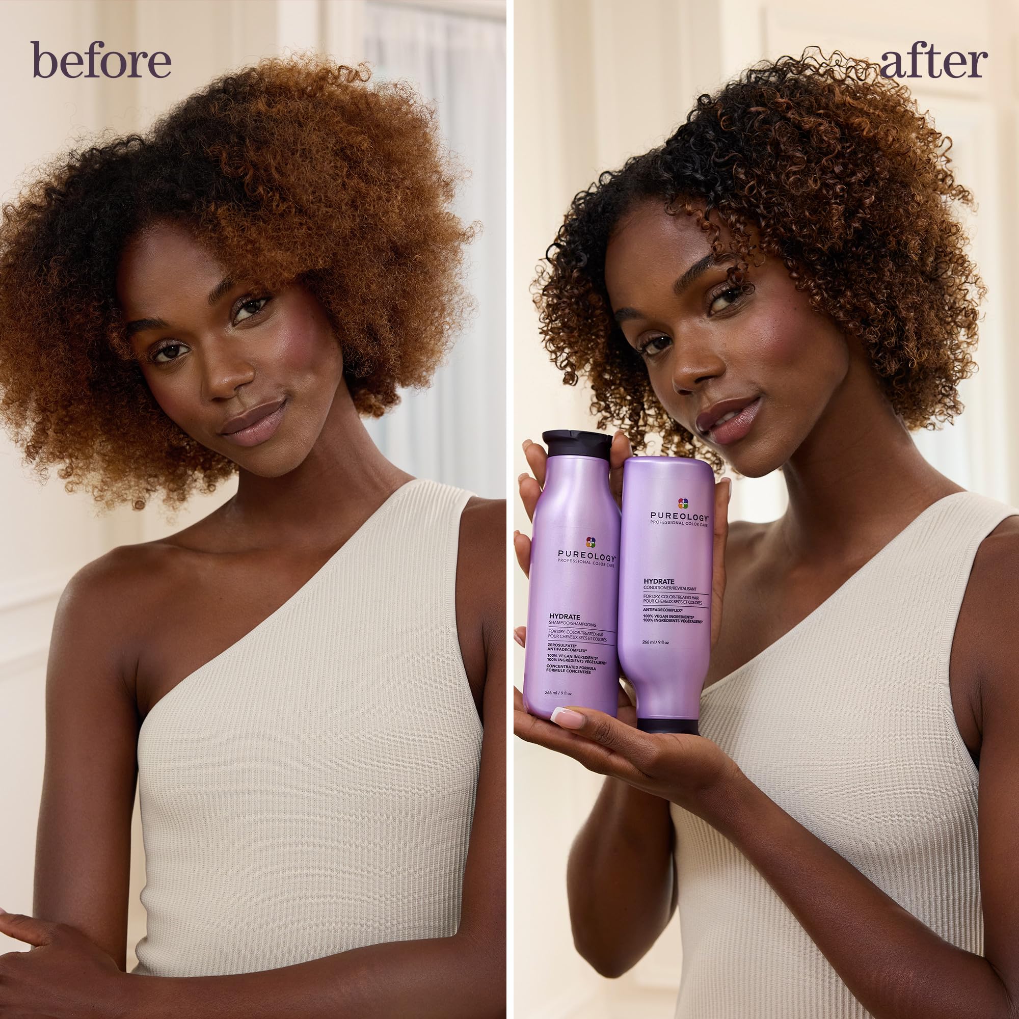 Pureology Hydrate Moisturizing Conditioner | For Medium to Thick Dry, Color Treated Hair | Sulfate-Free | Vegan