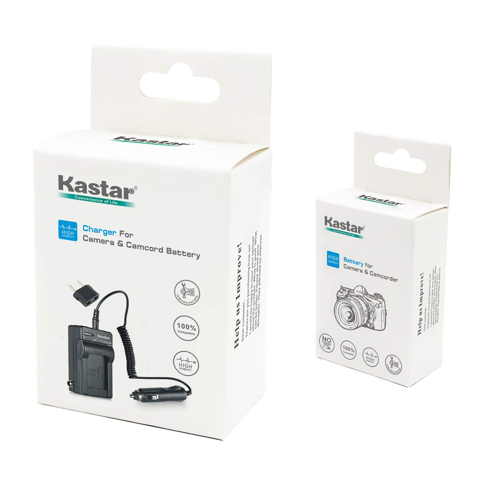 Kastar Battery 1 Pack and Charger with Car Adapter for Sony Type D NP-FD1 NP-BD1 NPFD1 NPBD1 and Sony CyberShot DSC-T2 DSC-T200 DSC-T300 DSC-T500 DSC-T70 DSC-T700 DSC-T90 DSC-T900 Cameras