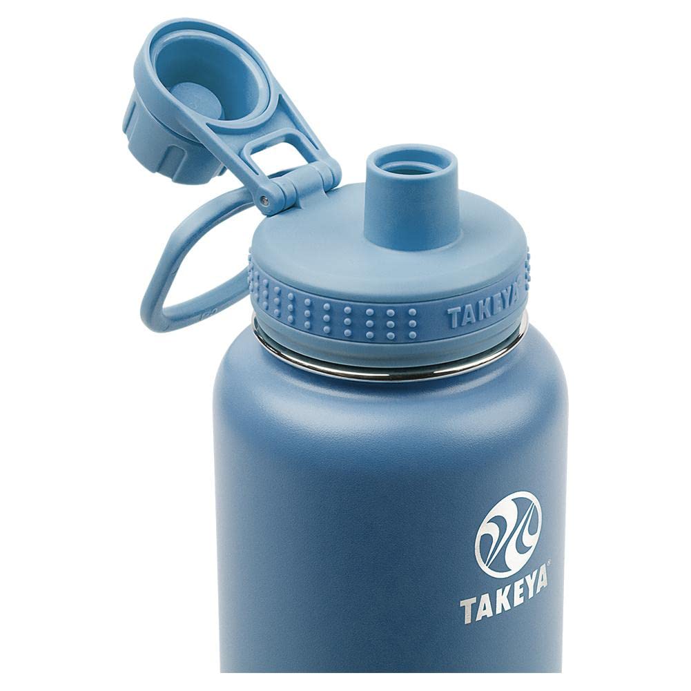Takeya Actives 32 oz Vacuum Insulated Stainless Steel Water Bottle with Spout Lid, Premium Quality, Mint
