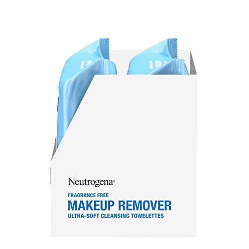 Neutrogena Makeup Remover Cleansing Face Wipes, Daily Cleansing Facial Towelettes to Remove Waterproof Makeup and Mascara, Alcohol-Free, Value Twin Pack, 25 Count, 2 Pack