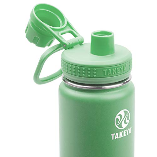 Takeya Actives 24 oz Vacuum Insulated Stainless Steel Water Bottle with Spout Lid, Premium Quality, Mint