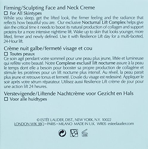 Estee Lauder Resilience Night Firming/Sculpting Face/Neck Creme (All Skin Types) for Unisex, 1.7 Ounce