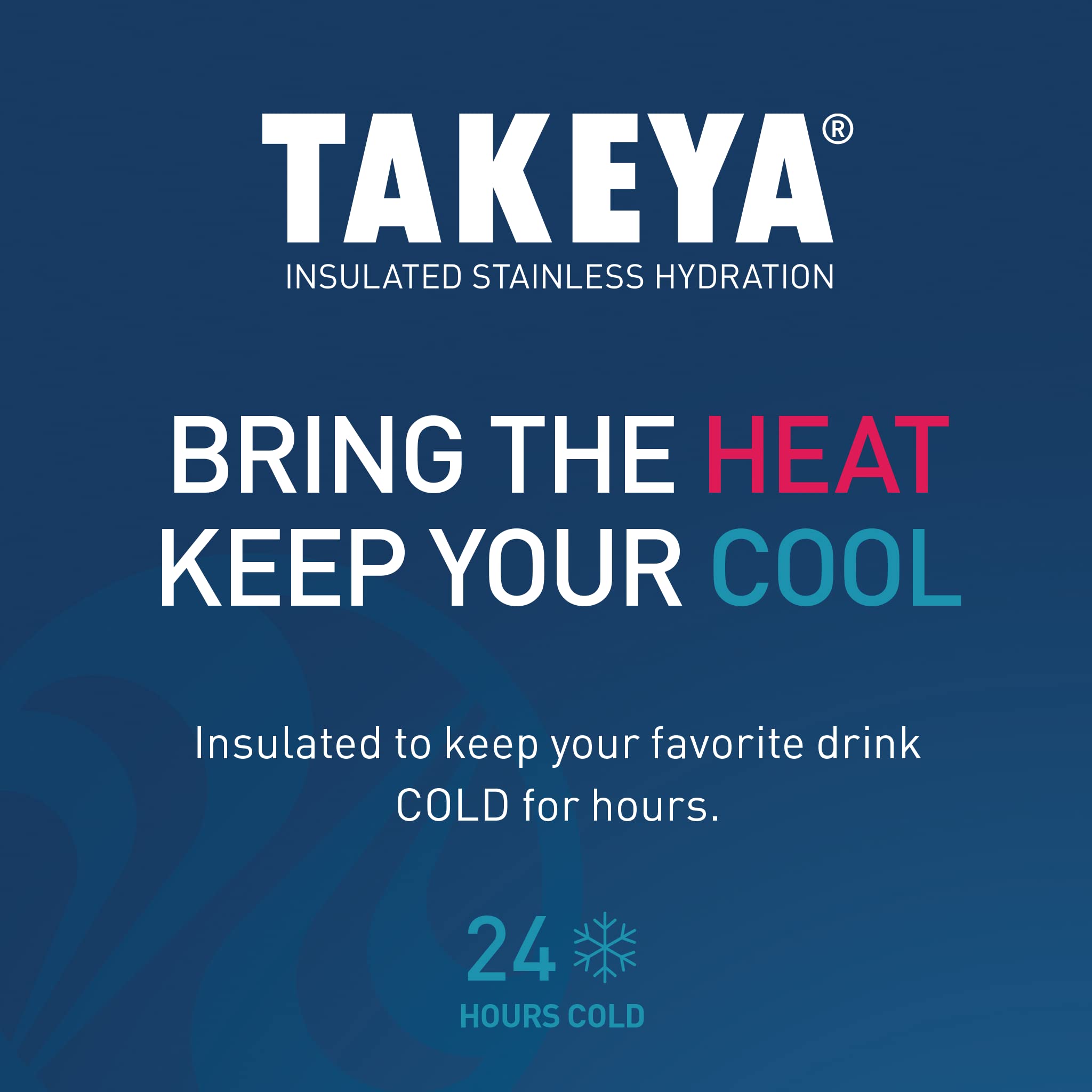 Takeya Actives Insulated Stainless Steel Water Bottle with Straw Lid, 32 Ounce, Lavender Field