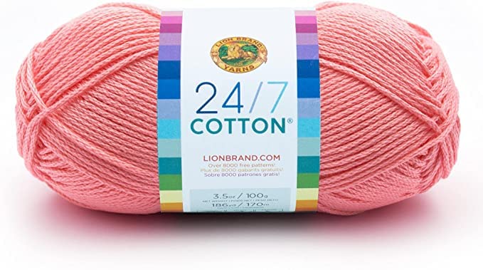 Lion Brand Yarn - 24/7 Cotton - 6 Skein Assortment (Mix 9)