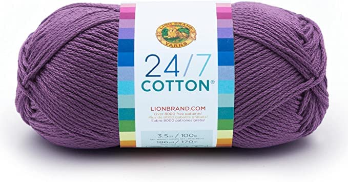 Lion Brand Yarn - 24/7 Cotton - 6 Skein Assortment (Mix 9)