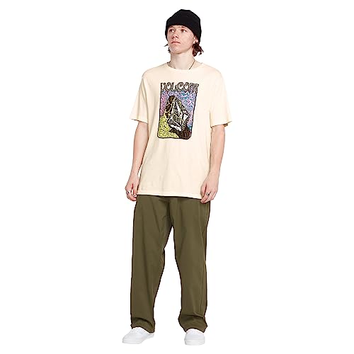 Volcom Men's Farm to Yarn Submerged Short Sleeve Tee Off-White