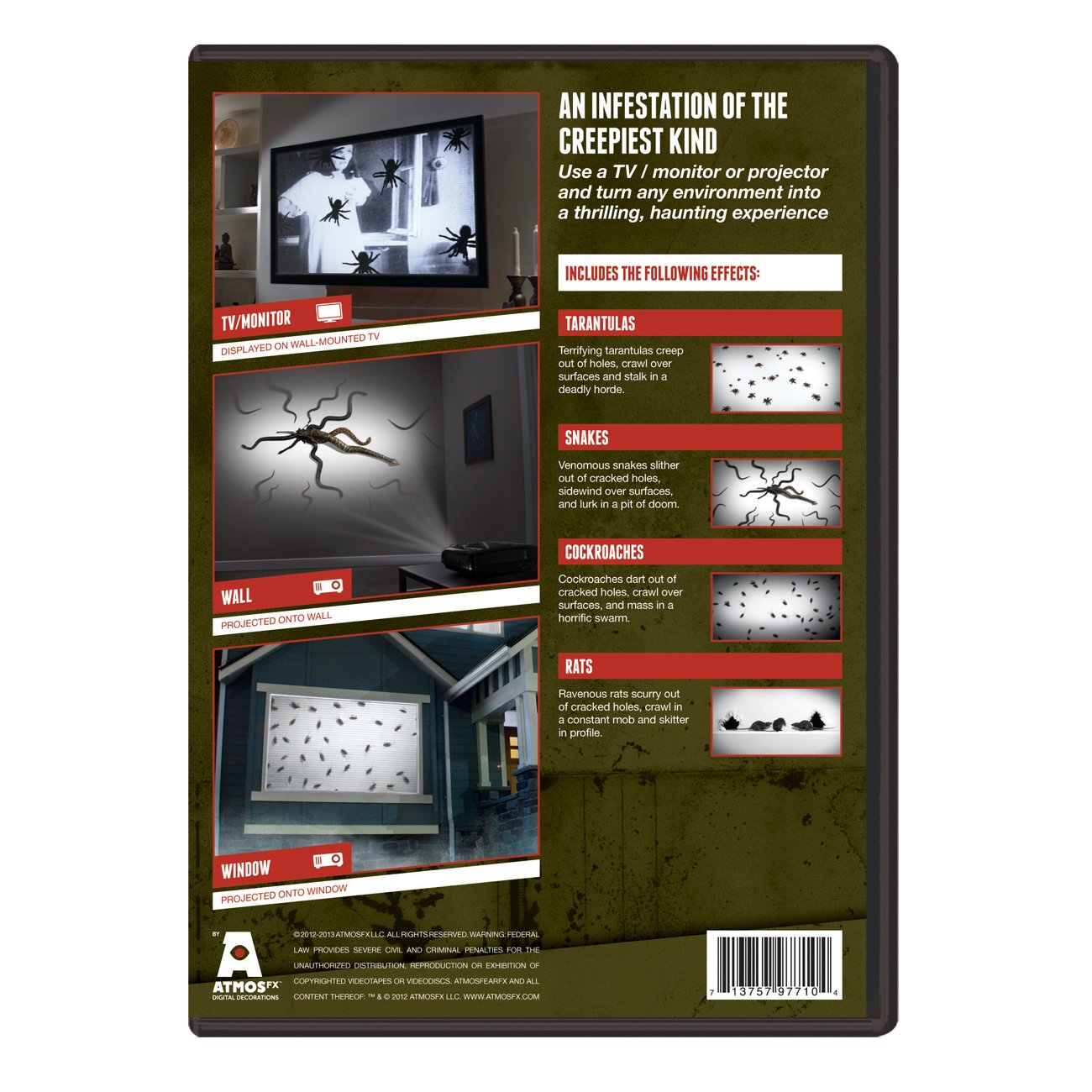 AtmosFX Creepy Crawlies 2 Halloween Digital Decorations