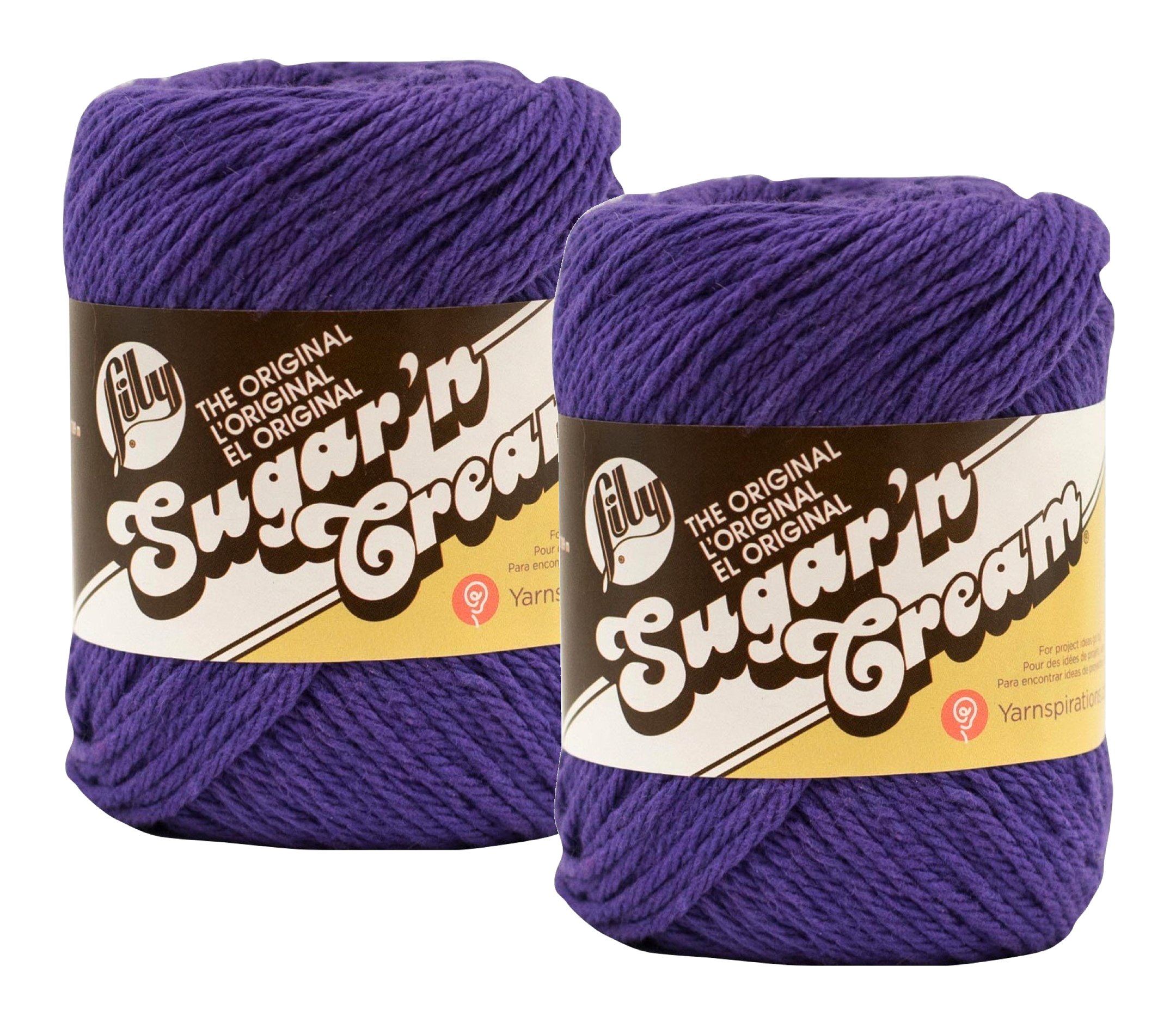 Bulk Buy: Lily Sugar 'n Cream 100% Cotton Yarn (2-Pack) (Grape #0071)2