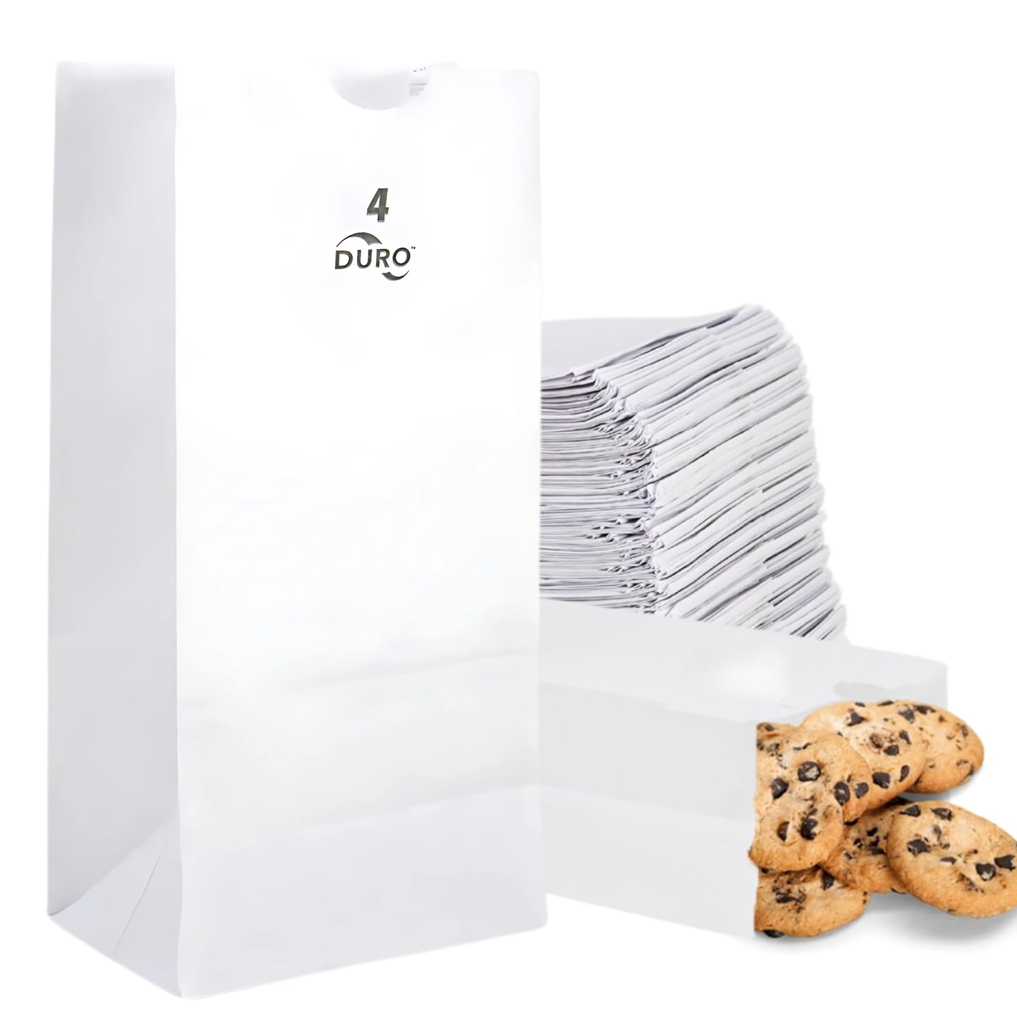 Duro - COMIN18JU053514 Grocery/Lunch Bag, Kraft Paper, 4 lb Capacity, (100 Count) (White)