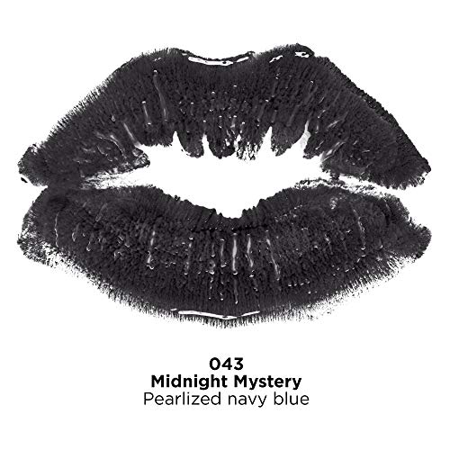 REVLON Super Lustrous Lipstick, High Impact Lipcolor with Moisturizing Creamy Formula, Infused with Vitamin E and Avocado Oil in Blue/Black, Midnight Mystery (043)