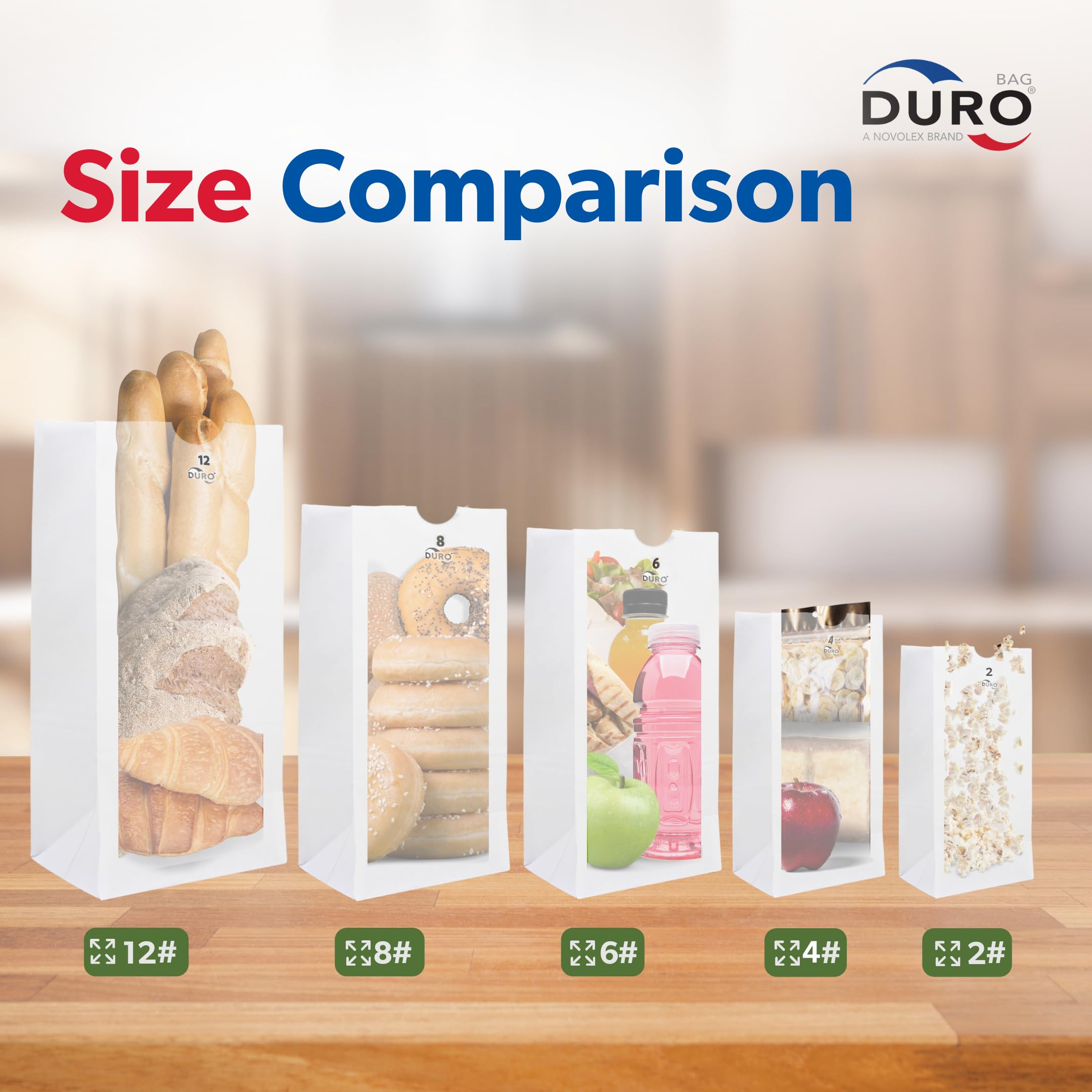 Duro - COMIN18JU053514 Grocery/Lunch Bag, Kraft Paper, 4 lb Capacity, (100 Count) (White)