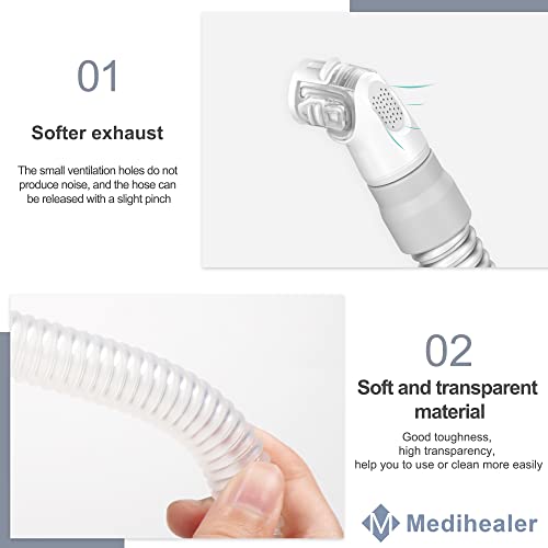 2 Packs Replacement Tube for N20, 2 Packs Replacement Short Tube Compatible with N20, Avoid Leakage and Reduce Noise,Great Value Supplies by Medihealer.