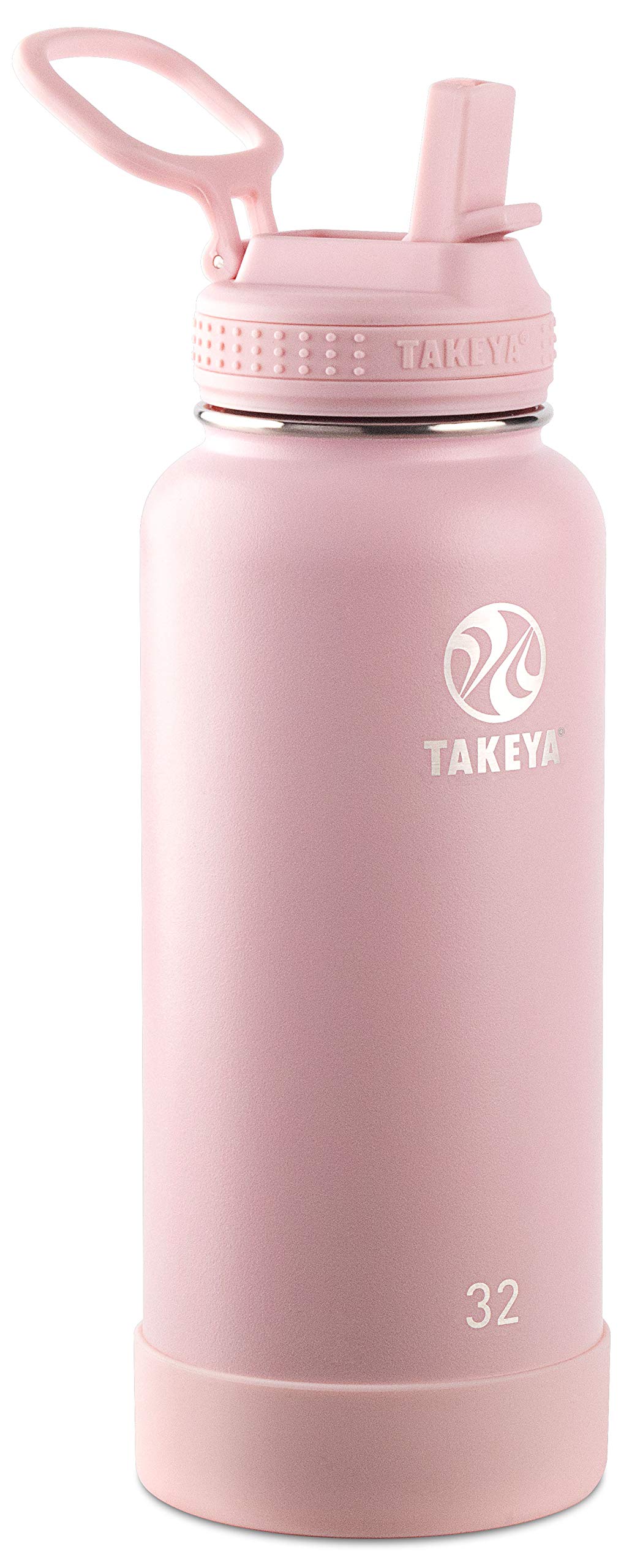 Takeya Actives Insulated Stainless Steel Water Bottles with Lids, 32 Ounce