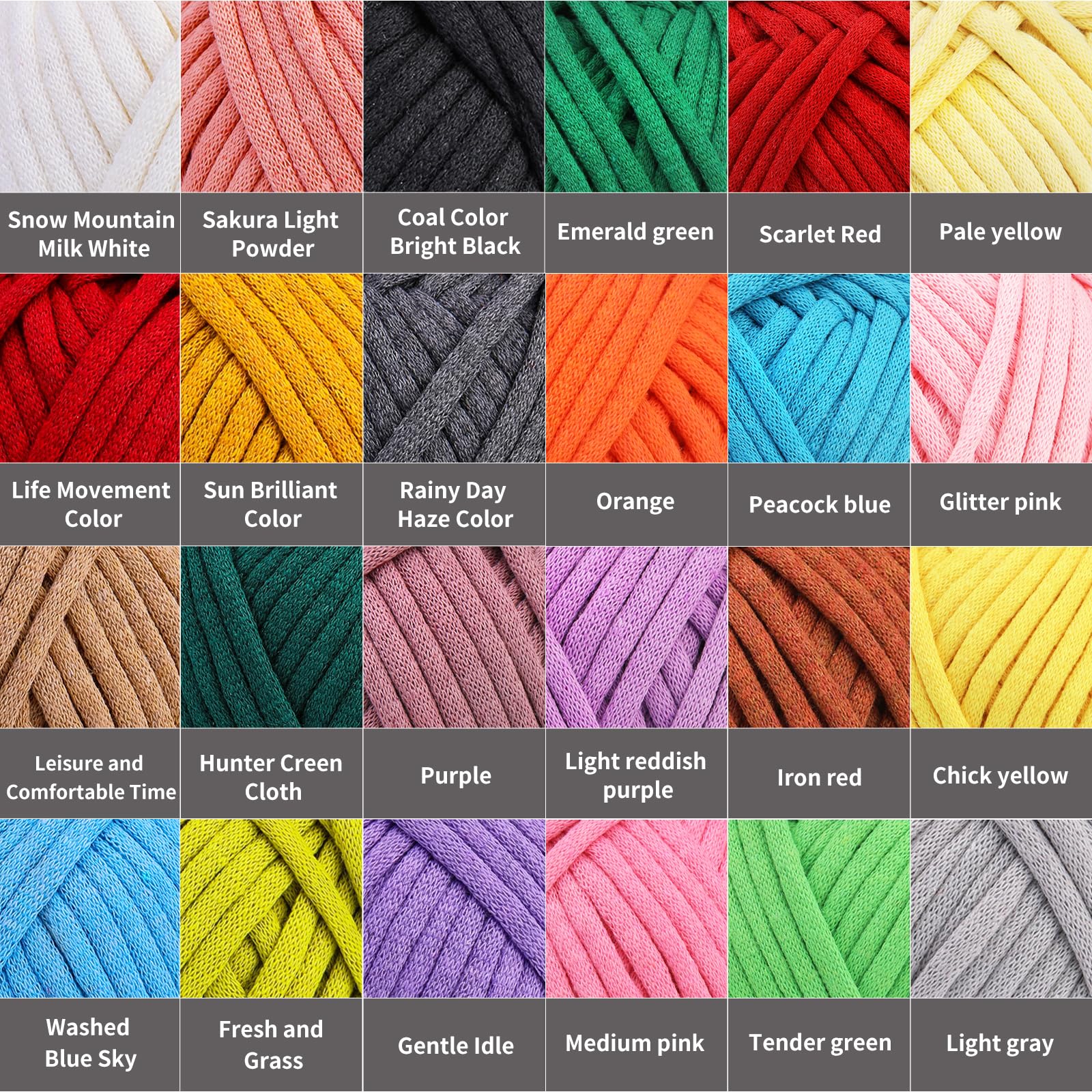 Fedmut Yarn for Crocheting -200g Beginners Chunky Cotton Yarn Easy-to-See Stitches Thick Worsted Yarn for Knitting Craft -Grey