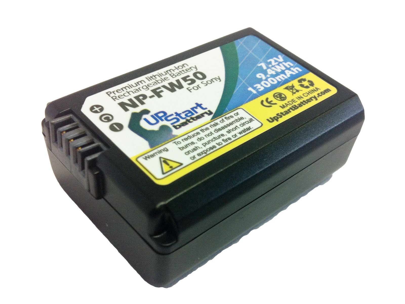 Replacement for Sony Alpha NEX-3N Battery and Charger - Compatible with Sony NP-FW50 Digital Camera Batteries and Chargers (1300mAh 7.2V Lithium-Ion)