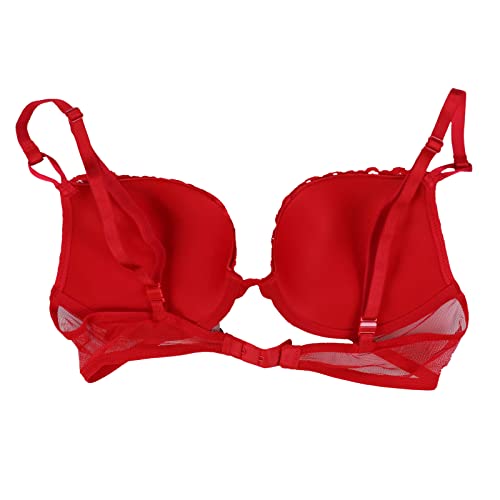 Victoria's Secret Sexy Tee Floral Lace Push-Up Bra (36B, Red)