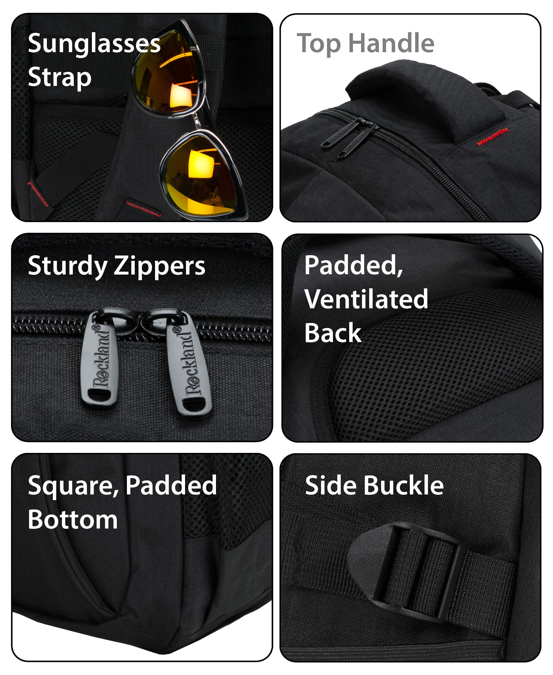 Rockland Business Pro USB Laptop Backpack, Black, Large