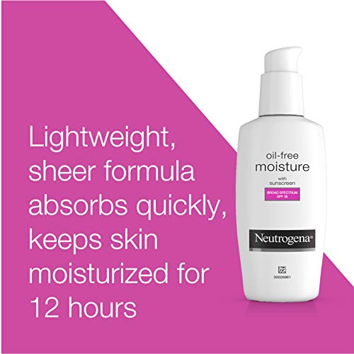 Neutrogena Oil-Free Daily Long Lasting Facial Moisturizer & Neck Cream with SPF 35 Sunscreen & Glycerin, Non-Greasy, Oil-Free & Non-Comedogenic Face Moisturizer, 2.5 fl. oz