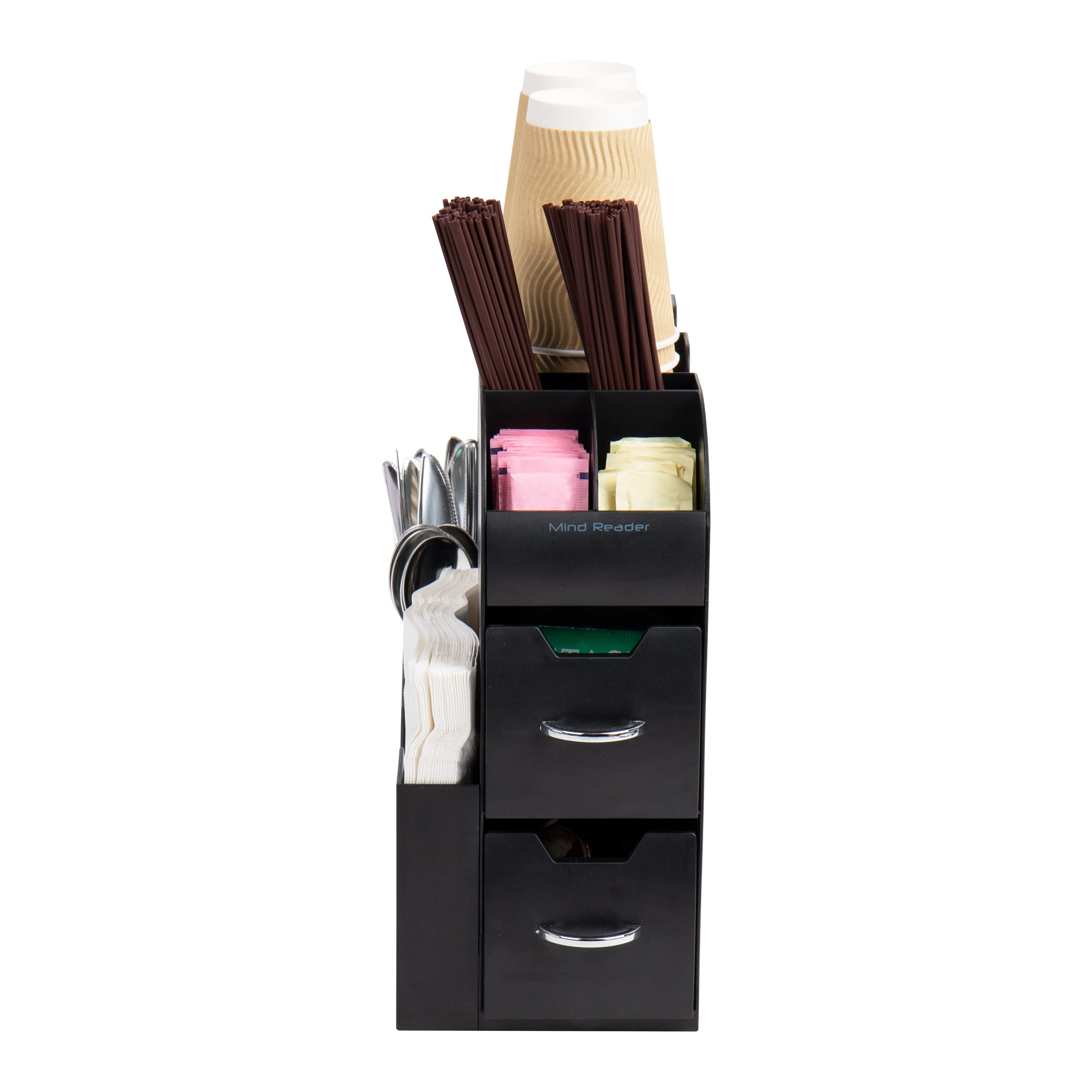 Mind Reader CAD01 Coffee Condiment Organizer-White, 6 x 12 x 12