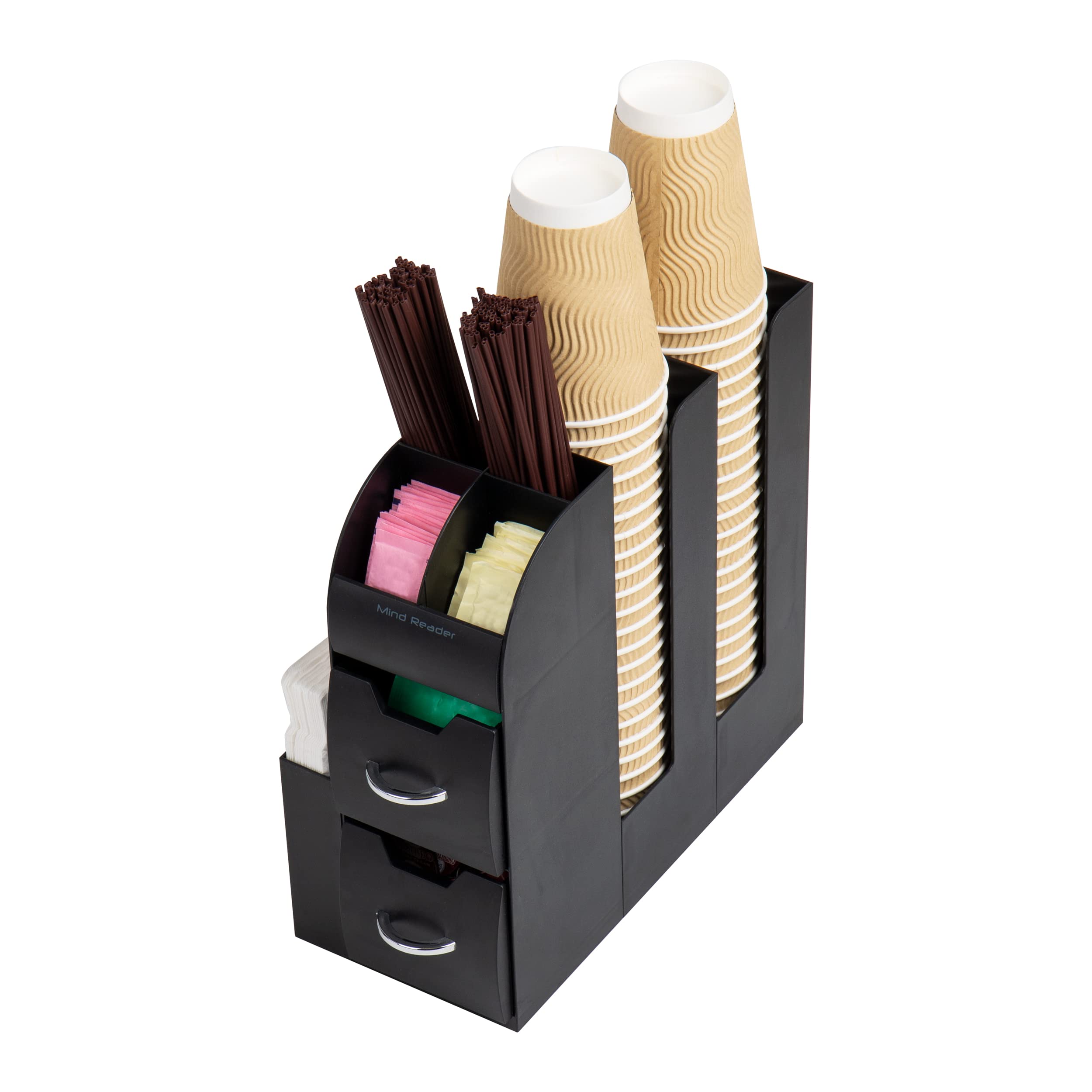 Mind Reader CAD01 Coffee Condiment Organizer-White, 6 x 12 x 12