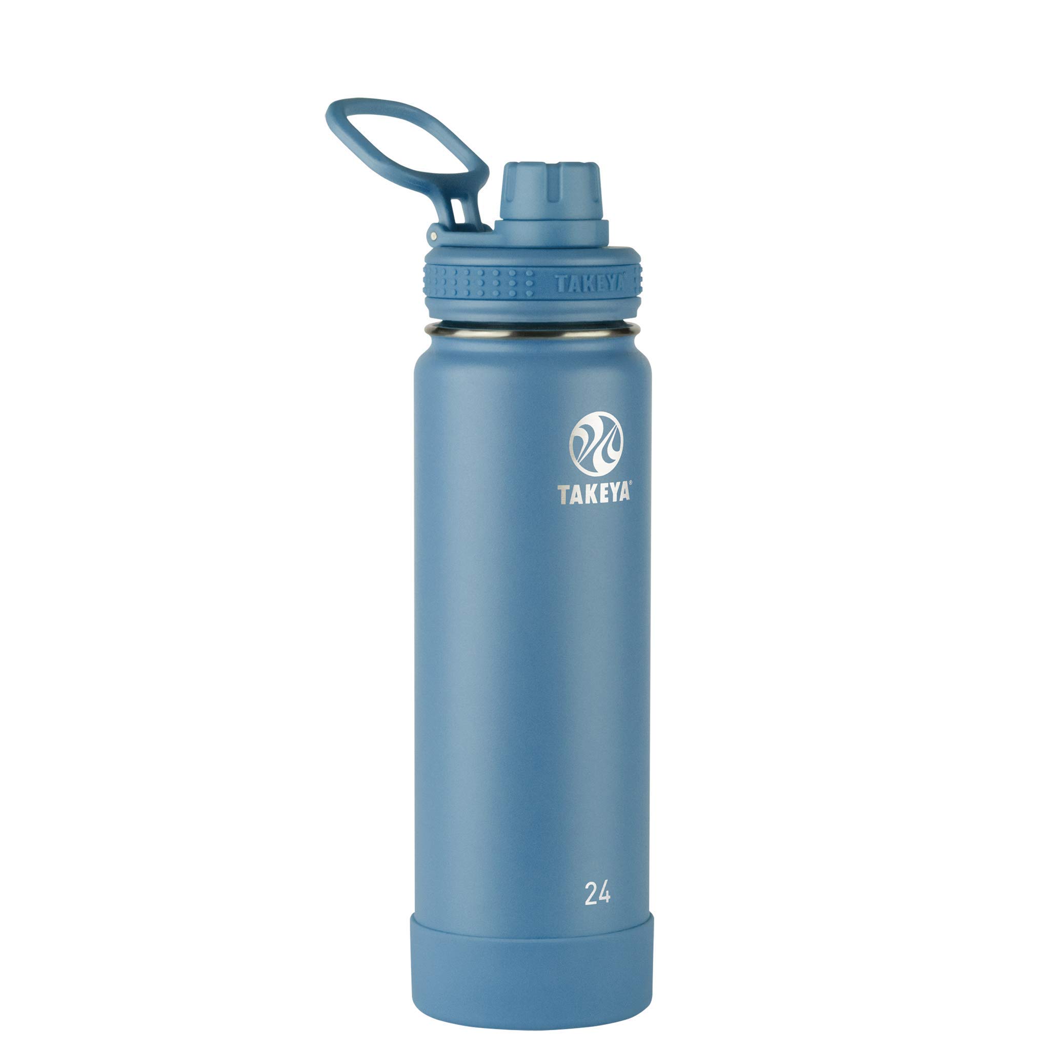 Takeya Actives Insulated Stainless Steel Water Bottles with Spout Lid, 22 and 24 Ounce