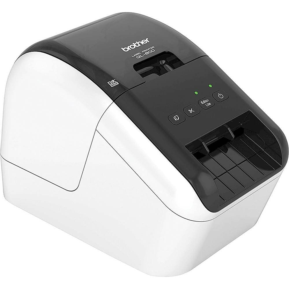 Brother QL-800 High-Speed Professional Label Printer - USB Connectivity, Black and Red Printing, 2.4" Wide, 300 x 300 dpi, 93 Labels Per Minute, Automatic Cutter, Postage and Barcode Printer