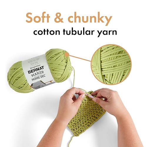 Bernat Maker Home Dec Aqua Yarn - 2 Pack of 250g/8.8oz β 72% Cotton, 28% Nylon - #5 Bulky - 317 Yards β Easy Yarn for Knitting, Crocheting, Crafts & Amigurumi