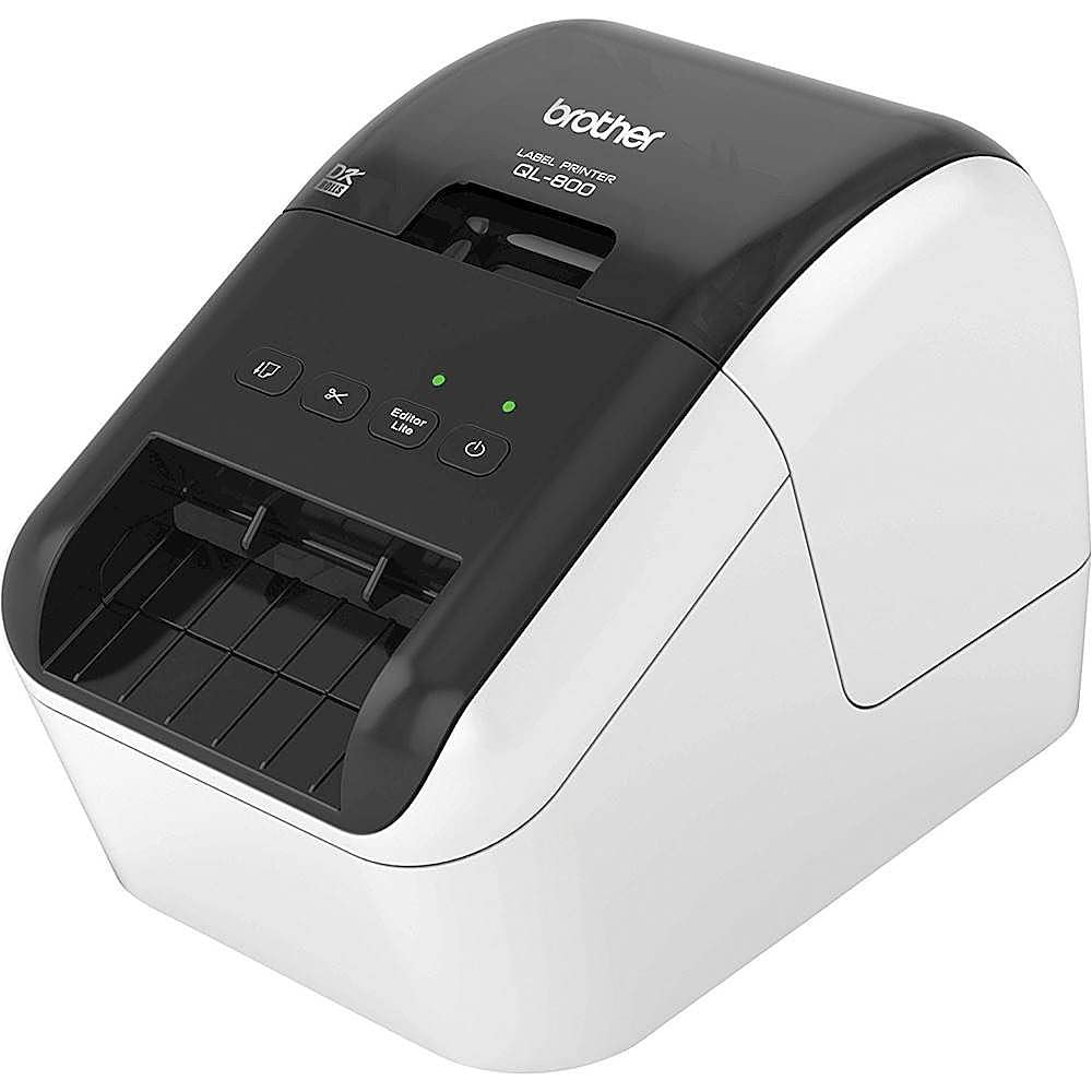 Brother QL-800 High-Speed Professional Label Printer - USB Connectivity, Black and Red Printing, 2.4" Wide, 300 x 300 dpi, 93 Labels Per Minute, Automatic Cutter, Postage and Barcode Printer