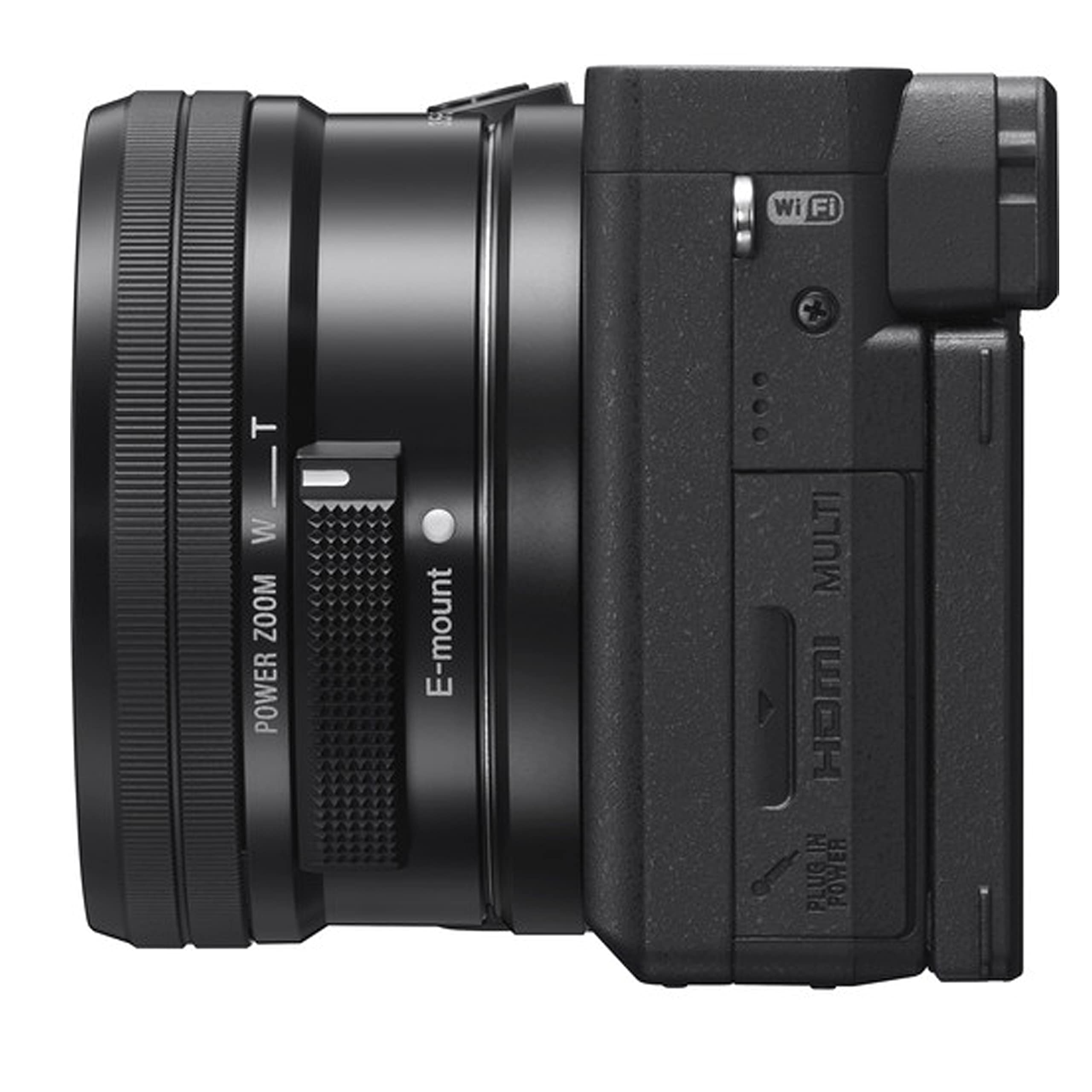 Sony a6400 Camera with 16-50mm Lens Bundle Including Transcend 64GB SD Card, LED Video Light, Shotgun Microphone, Deluxe Camera Bag, Tripod, Stabilizer, Lenses, Filters, and More - Complete Video Kit
