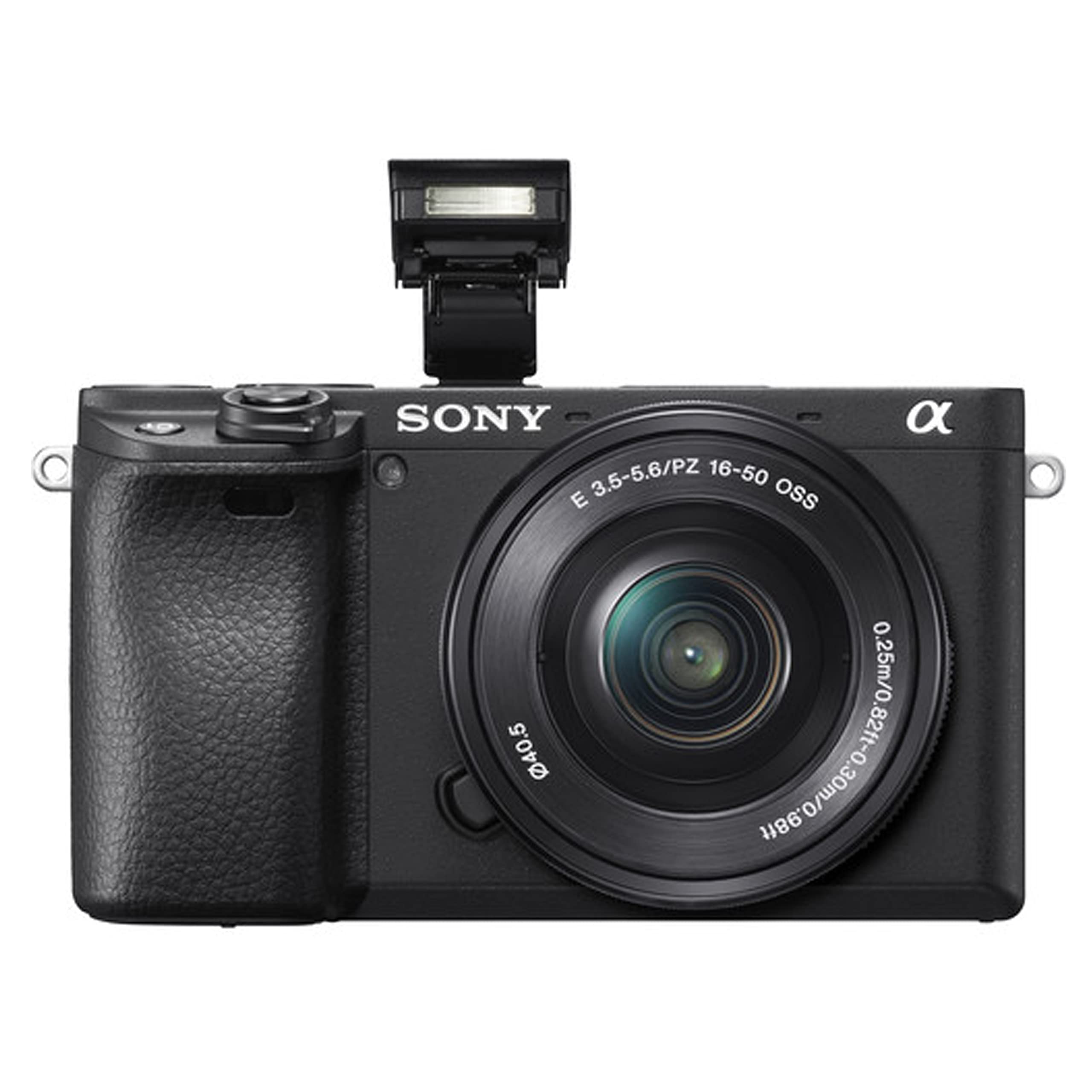 Sony a6400 Camera with 16-50mm Lens Bundle Including Transcend 64GB SD Card, LED Video Light, Shotgun Microphone, Deluxe Camera Bag, Tripod, Stabilizer, Lenses, Filters, and More - Complete Video Kit