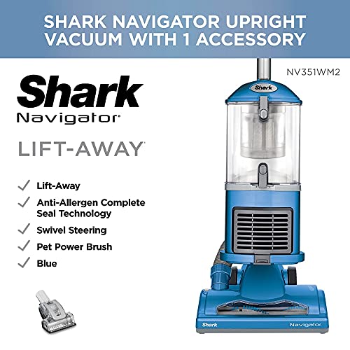 Shark Navigator Nv351 Blue Professional Canister Pet Pro Upright Vacuum (Renewed) (Shark nv351 -Blue)