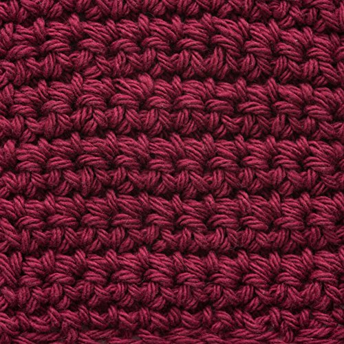 Lily Sugar 'N Cream The Original Solid Yarn, 2.5oz, Medium 4 Gauge, 100% Cotton - Wine - Machine Wash & Dry