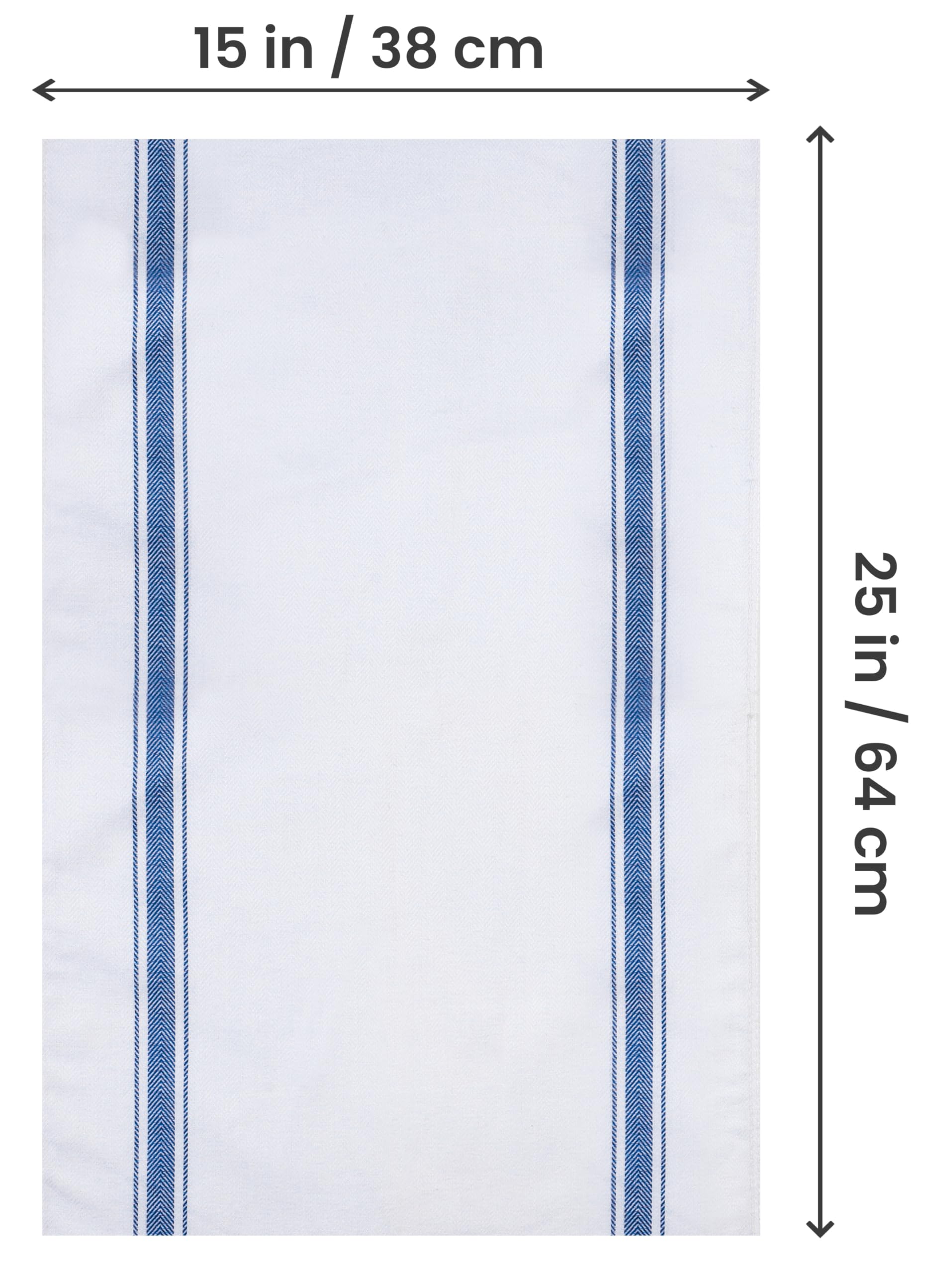 Utopia Towels Dish Towels, 15 x 25 Inches, 100% Ring Spun Cotton Super Absorbent Linen Kitchen Towels, Soft Reusable Cleaning Bar and Tea Towels Set (12 Pack, Blue)