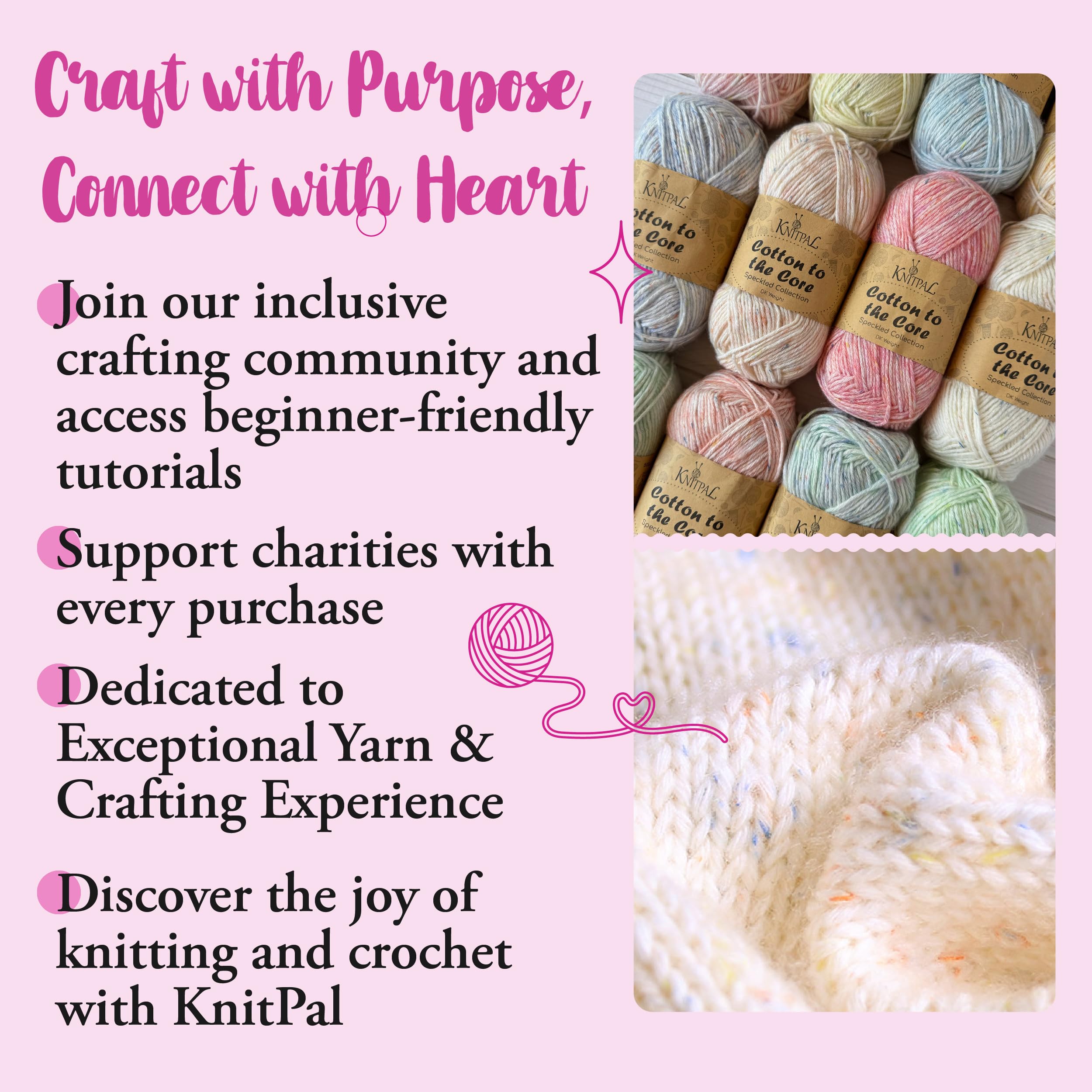 Cotton to The Core Cotton Yarn for Crocheting, 12 Skeins, 1704Yds/600G, Free Patterns - Soft Baby Yarn for Knitting - 3 DK Light Worsted Weight - Neutral Pack