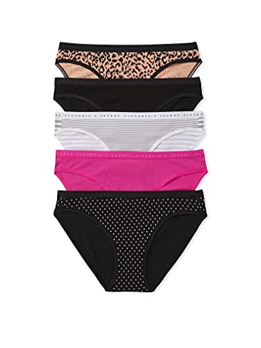 Victoria's Secret 5-Pack Stretch Cotton Bikini Panties, 5 Pack Assorted, X-Large