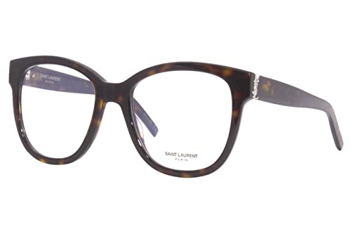 Saint Laurent SL-M97 004 Eyeglasses Women's Havana Full Rim Square Shape 54mm