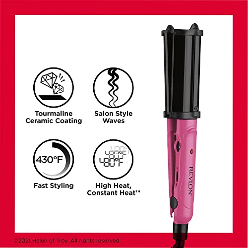 Revlon Tourmaline + Ceramic Hair Waver Iron | For Long Lasting Waves (3/4 in)