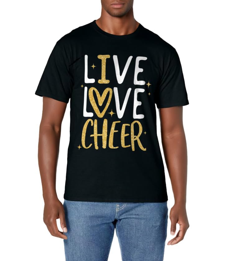 Live Love Cheer Girl Cheerleading Cheerleader Women Cheer T-Shirt