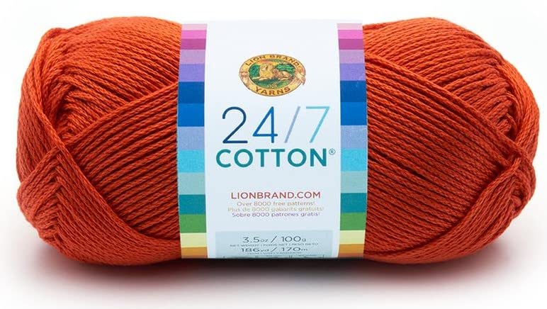 Lion Brand Yarn - 24/7 Cotton - 6 Skein Assortment (Autumn)