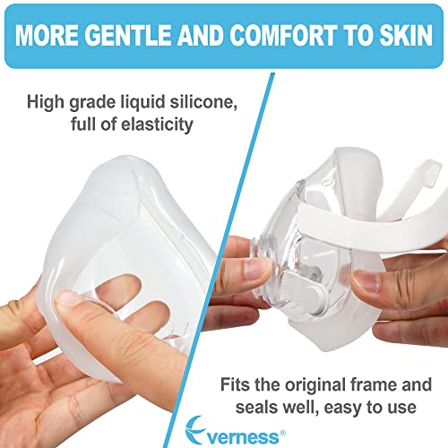Everness Replacement Set for F20, Includes Cushion (L) & Most You Need in One Pack (No Elbow), Reliable Seal & Softer Fit Replacement Supplies