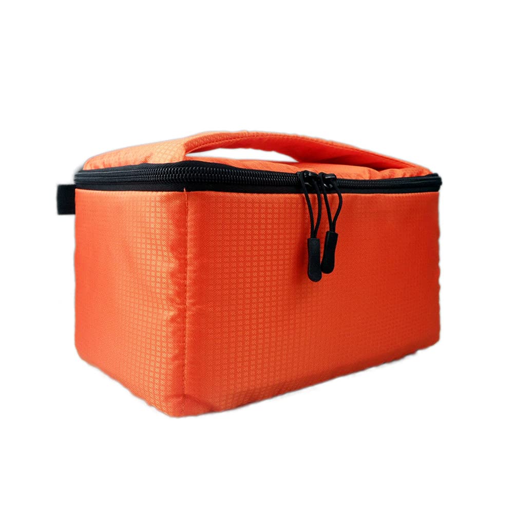 DRF Camera Case Insert Waterproof DSLR Camera Padded Storage Bag with Handle BG170, 170orange, M, Backpack,travel